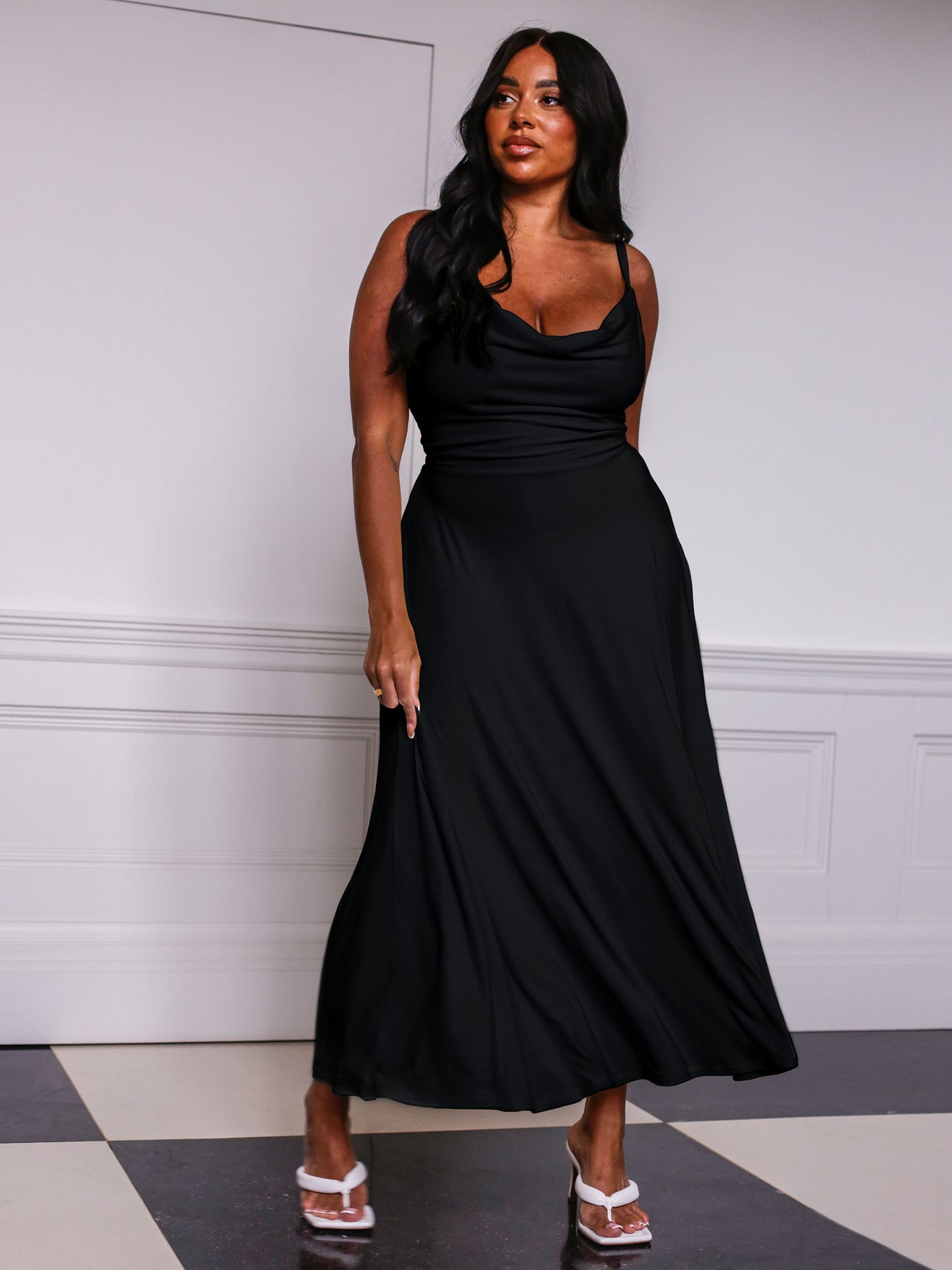 Lulah Drape Maxi Dress – AYM