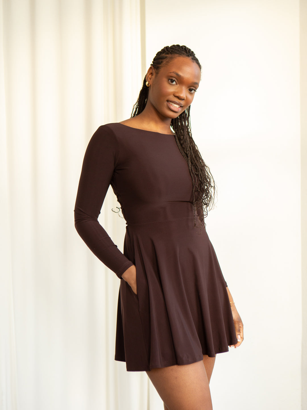 Rene Reversible Mini Dress in Recycled ITY – AYM