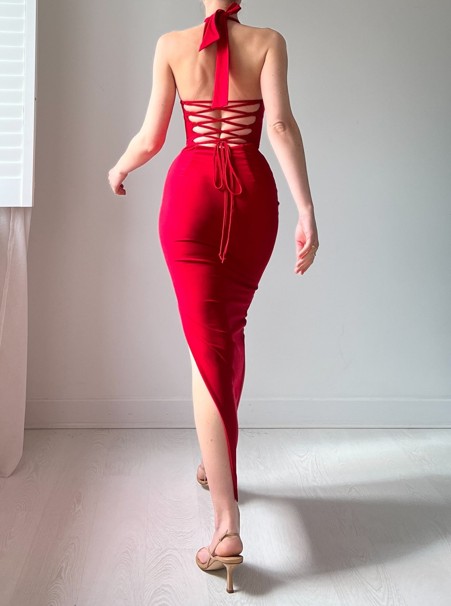 Harper Halter Dress in Maxi Length – AYM